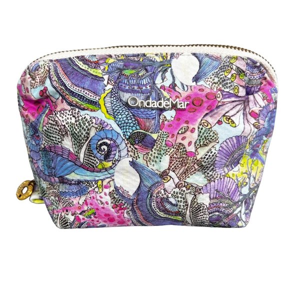 OndadeMar | Bags | Ondademar Makeup Case Swimsuit Bag Zip Top Logo Pull ...